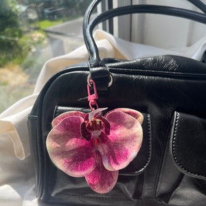 Orchid Flower Keychain, Bag Accessories, Flower Keychain ,bag ...