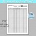 Temperature Log Sheet Sign In/out Health Recording Screening ...
