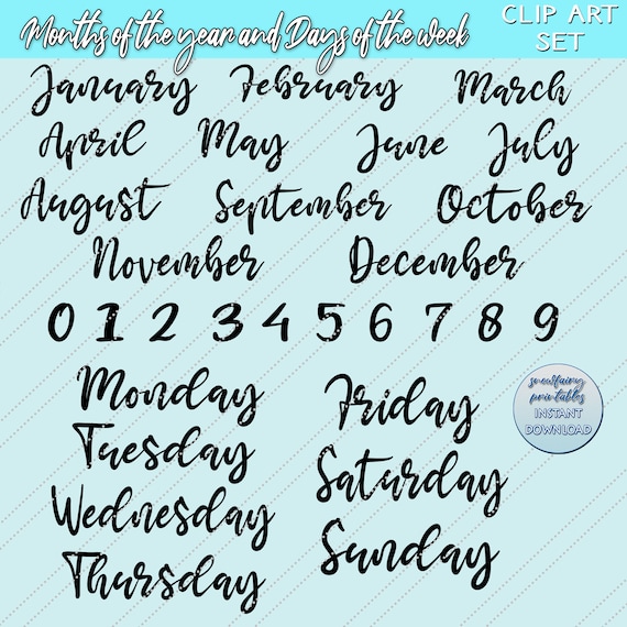 Days Of The Week Clip Art