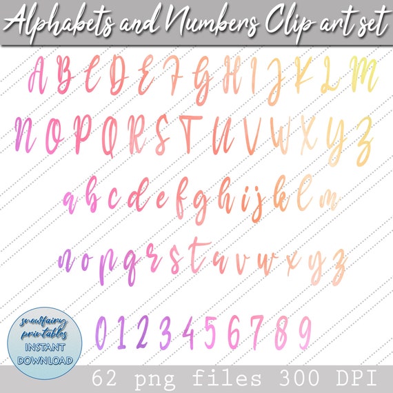 26 Alphabet Clip Art Letters Clip Art Digital Download - Etsy