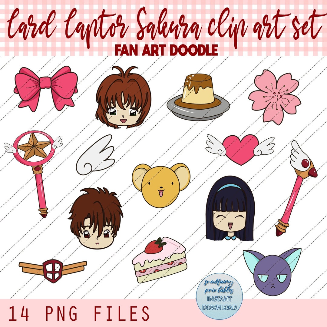 Card Captor Sakura Set Png File 300 Dpi Anime Clipart Fanart Doodle ...