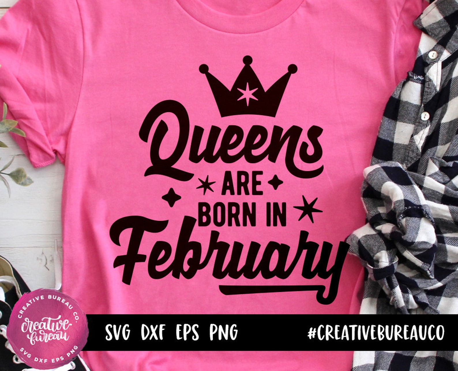 Queens Are Born in February SVG DXF Cutting File Birthday Svg - Etsy