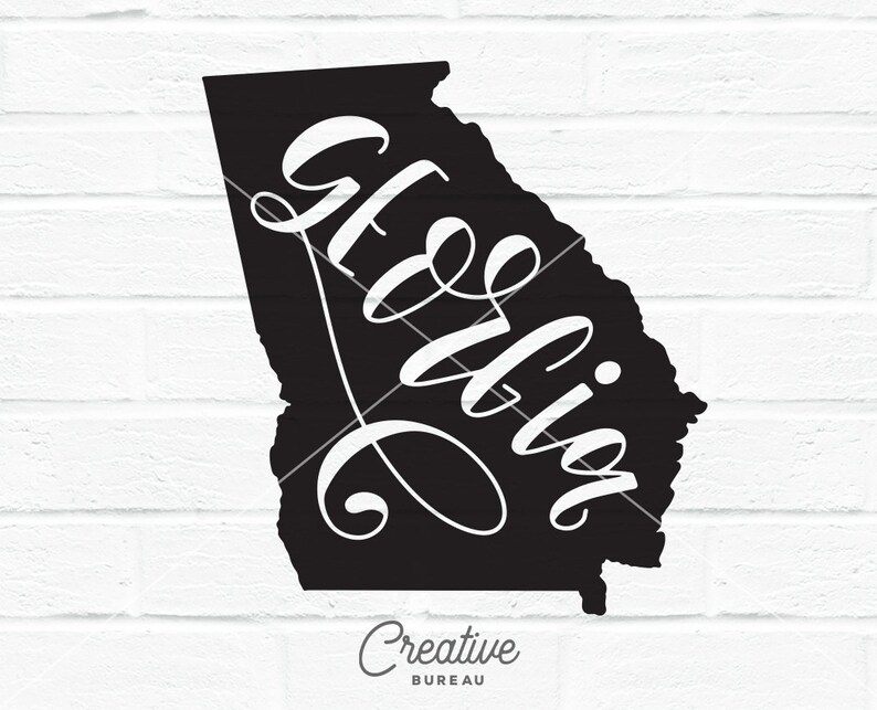 Georgia SVG DXF Cutting File US Svg Dxf United States Svg | Etsy