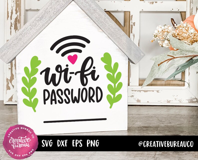 Wifi SVG DXF Cut File Wifi Password Svg Dxf Cutting File | Etsy