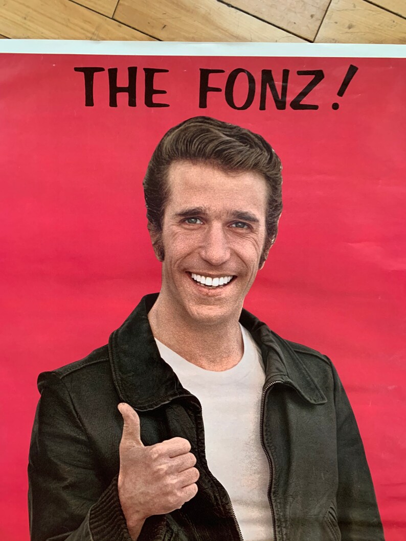 The Fonz of Happy Days Poster From 1976, Happy Days Collectible ...