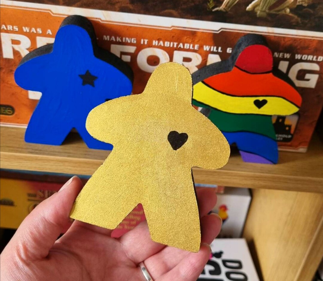 GIANT METALLIC MEEPLE// First Player Marker, 1st Player Token, Hand ...