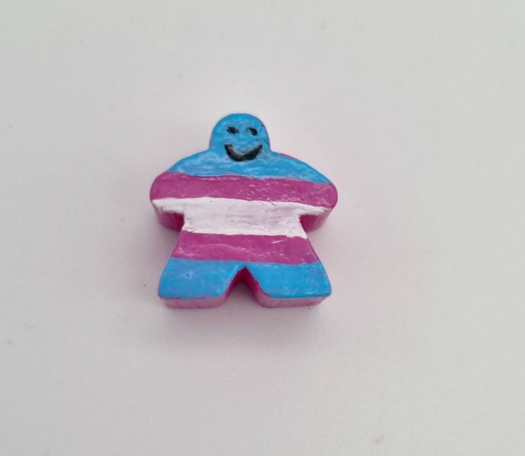 TRANS MEEPLE BADGE// Trans Gender, Trans Pride, Lgbtqa+, Trans Flag Pin ...