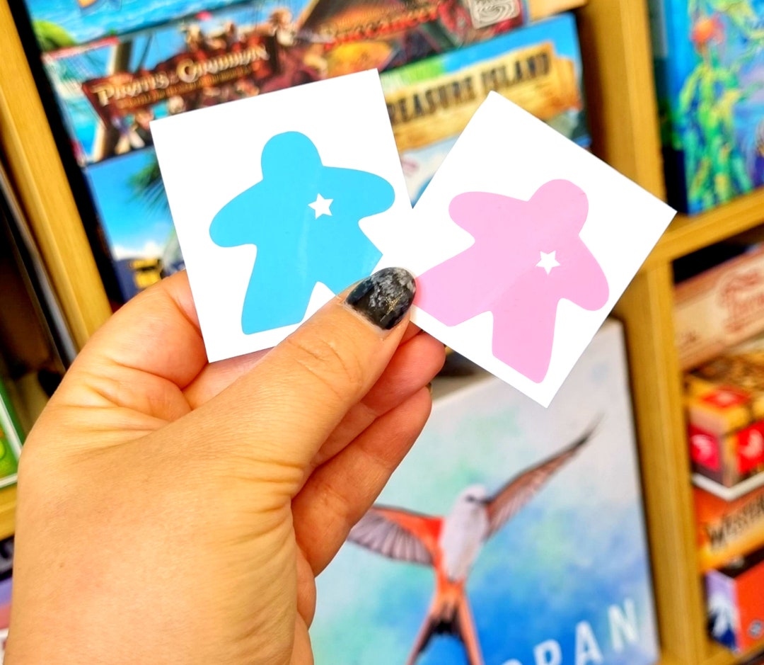 Small VINYL MEEPLE STICKER// Board Game Stickers, Board Gamer Gift ...