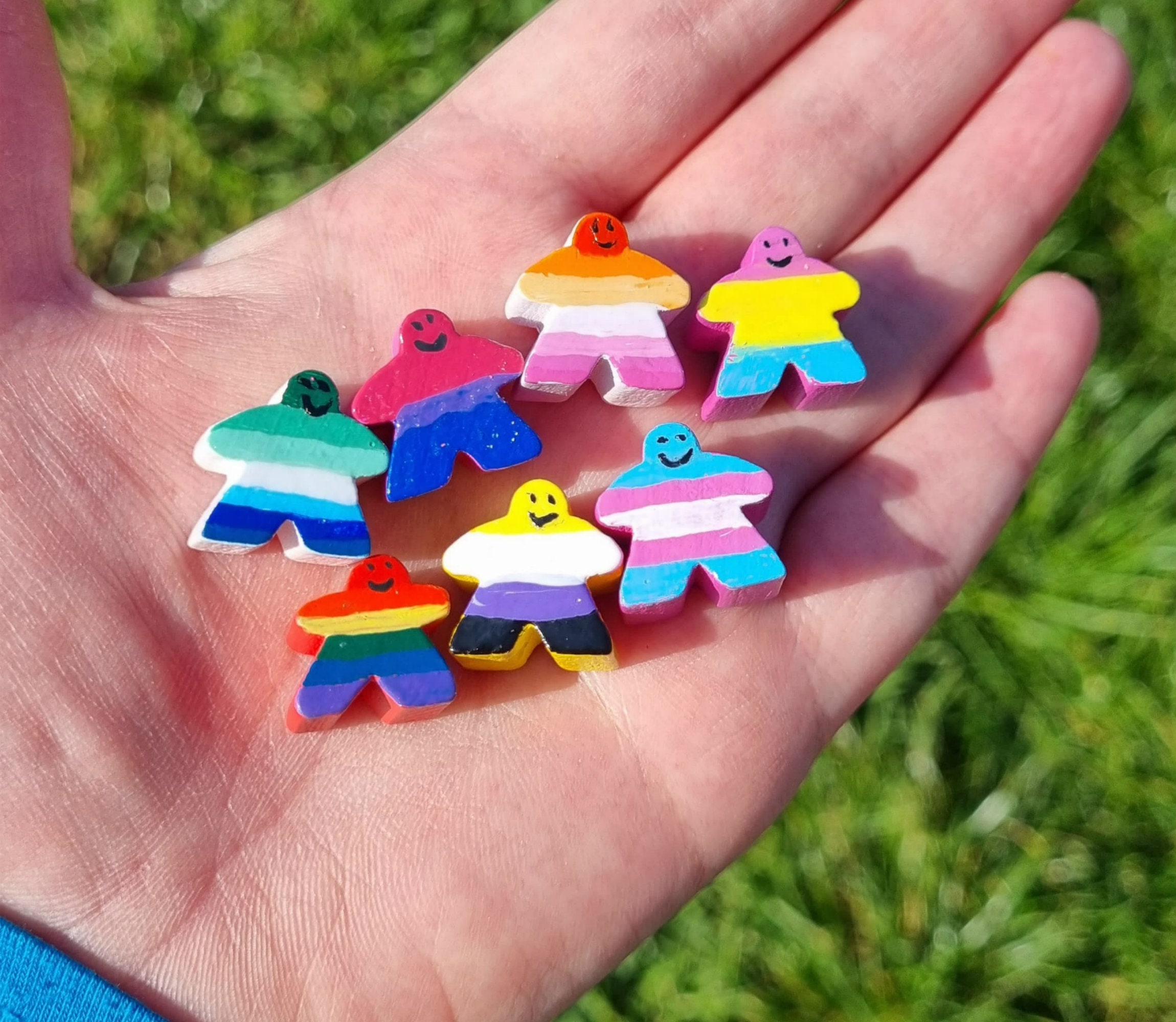 TRANS MEEPLE KEYCHAIN// Trans Gender Key Ring, Trans Pride Key Chain ...