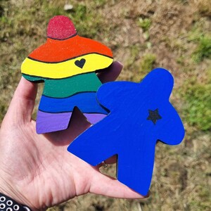 GIANT RAINBOW Meeple//first Player Marker, 1st Player Token, Hand ...