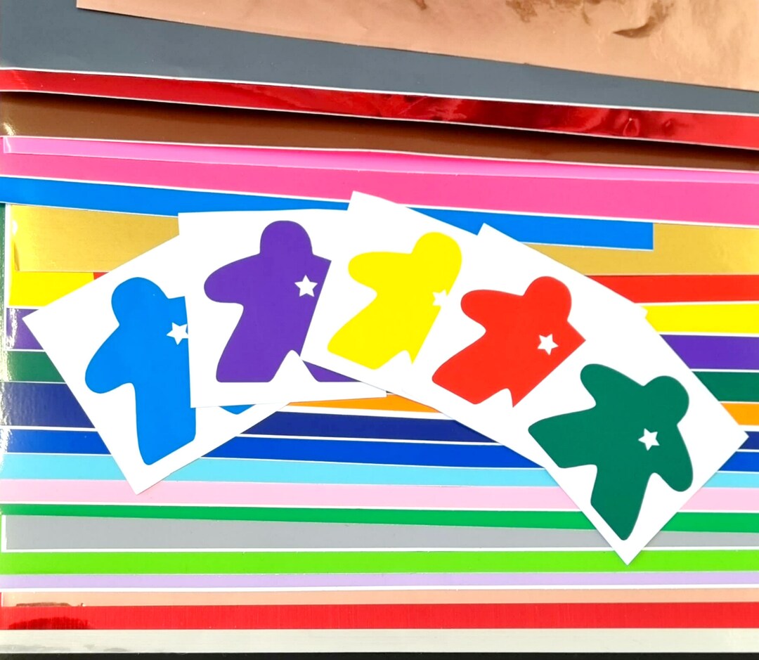 6cm VINYL MEEPLE STICKER// Board Game Stickers, Board Gamer Gift ...
