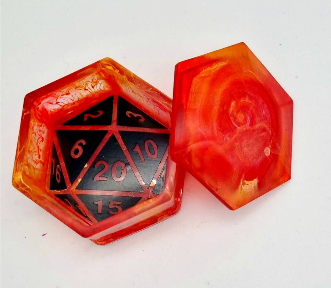Custom D20 DICE POT With Lid// Player Counter Trinket Dish in Range of ...
