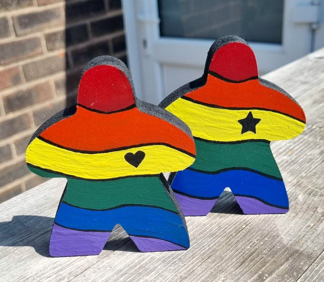 GIANT RAINBOW Meeple//first Player Marker, 1st Player Token, Hand ...