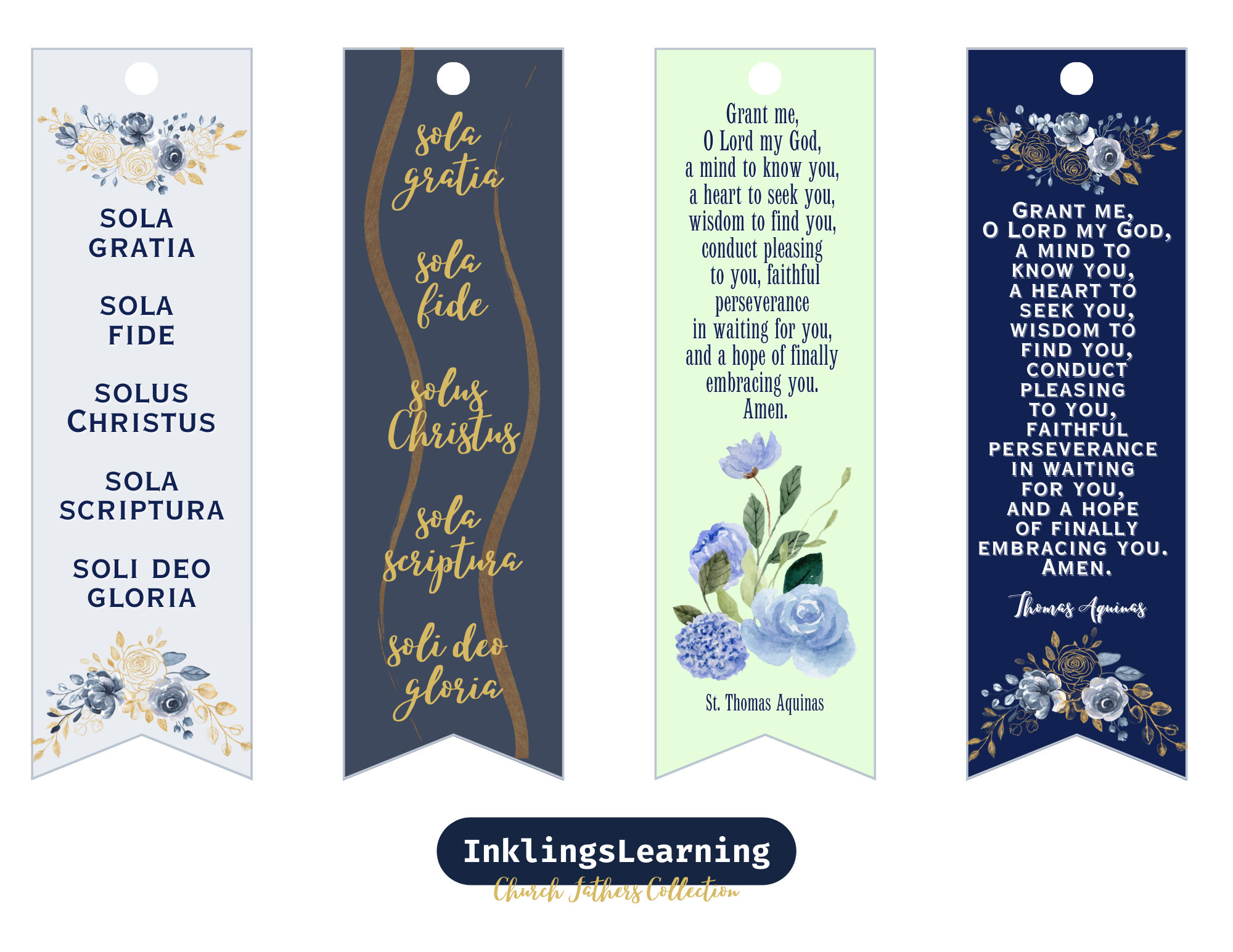 Church Fathers Bookmarks Printable Bible Verse, Latin Sayings Digital ...