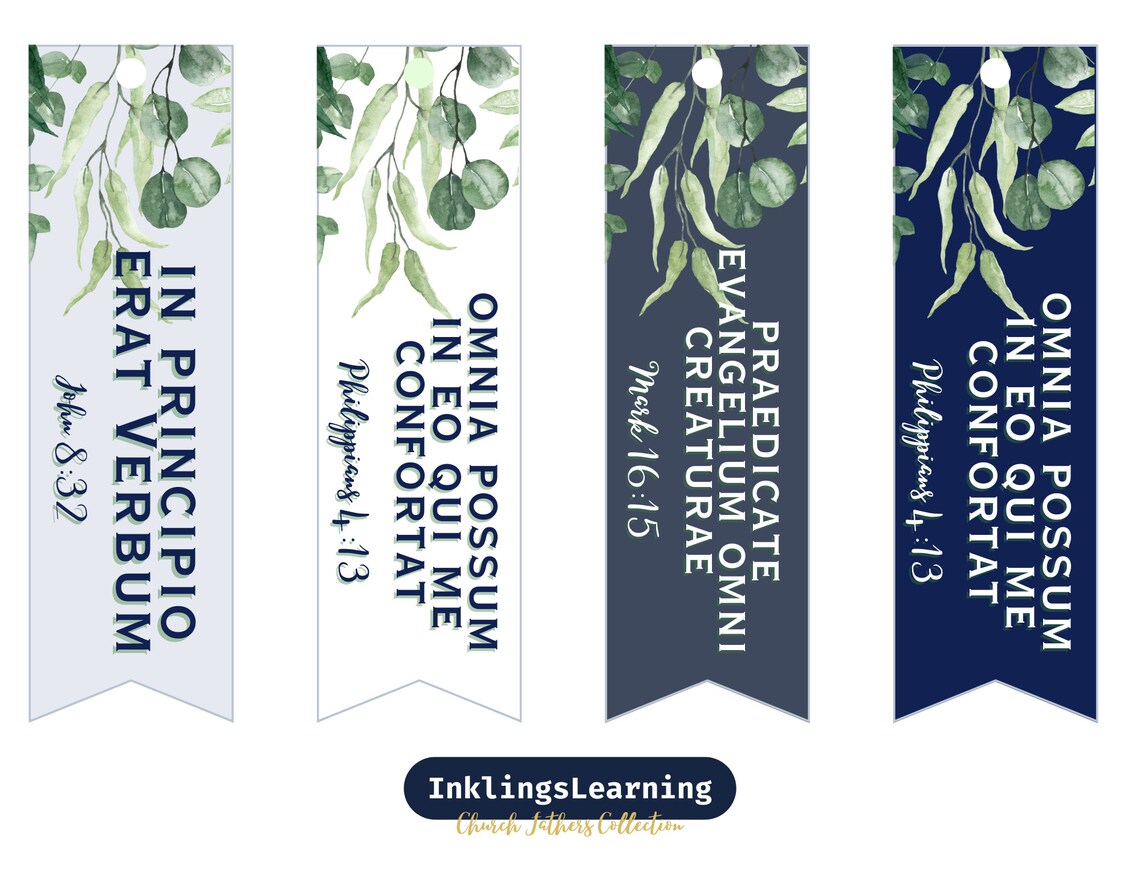 Church Fathers Bookmarks Printable Bible Verse, Latin Sayings Digital ...