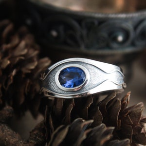 Blue Ring, Elves Ring, Ring of Air, Celtic Ring, Magic Ring, Elf Ring ...