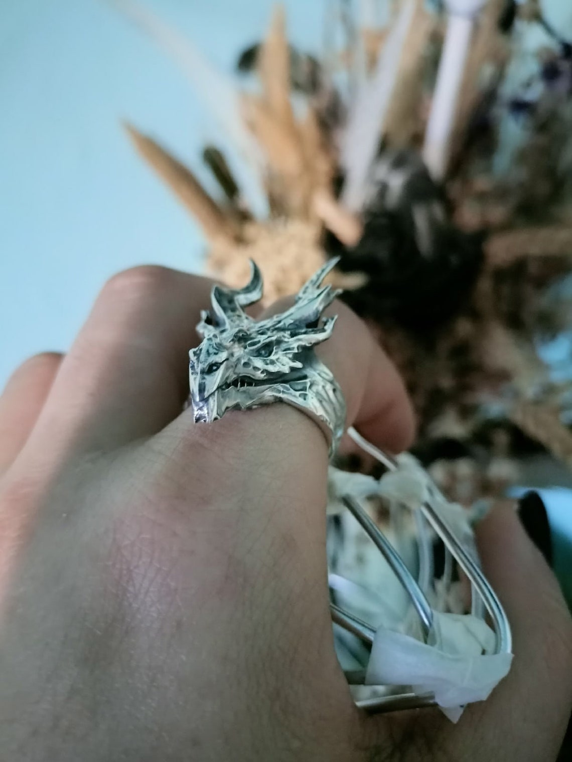 Men's Purple Dragon Jewelry Dragon Head Ring For Men - Purple Iced Out ...