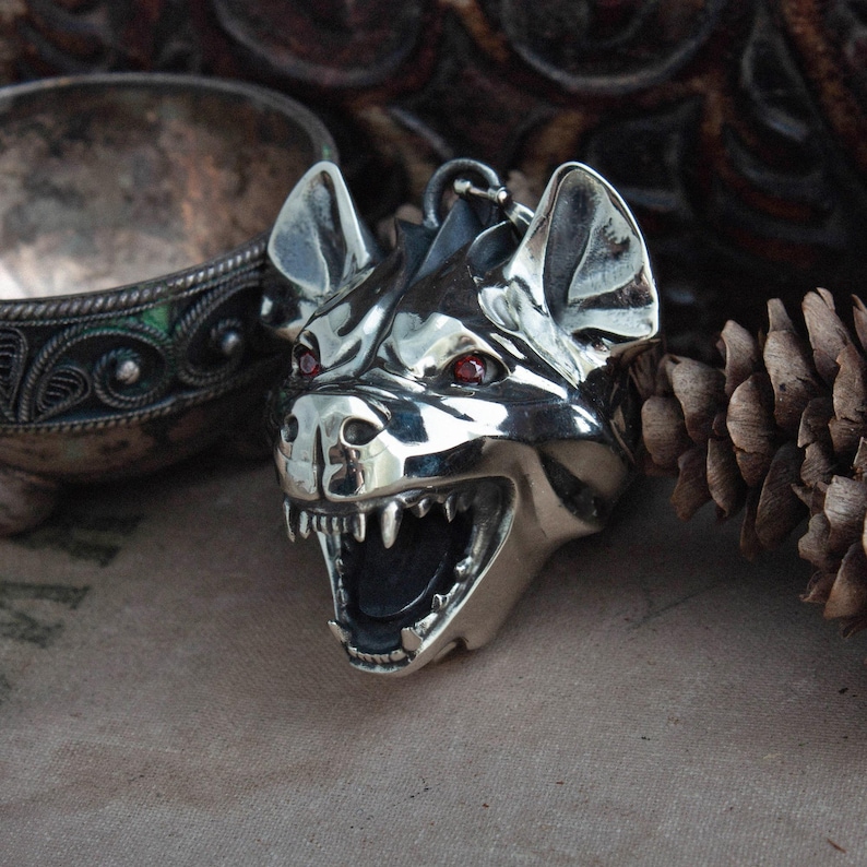 Handmade Hyena Pendant, School of Hyena - Etsy