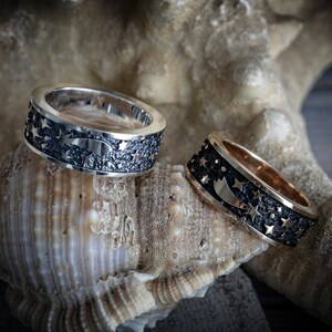 Starry Sky Ring, Space Ring, Night in the Sky, Nature Ring, Cosmic Ring ...