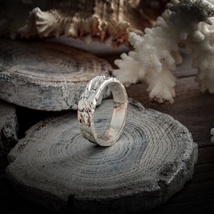 Tree Bark Sterling Silver Forest Branch Ring / Nature Silver Ring ...