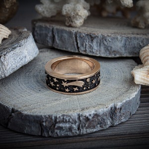 Starry Sky Ring, Space Ring, Night in the Sky, Nature Ring, Cosmic Ring ...