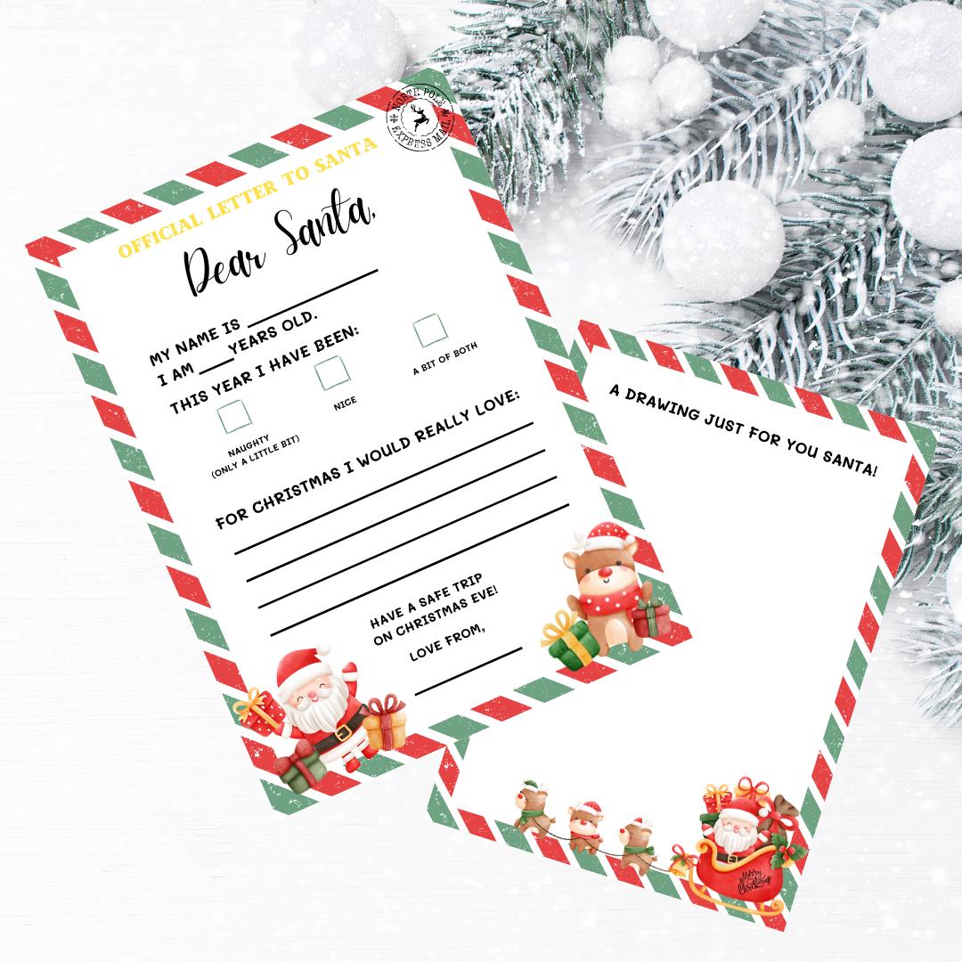 Letter to Santa Printable Santa Letter Easy to Use - Etsy
