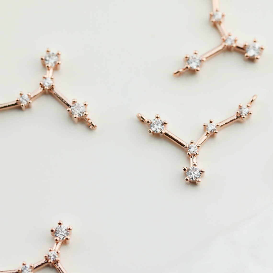 Rose Gold Plated Cancer Constellation Pendant Crystal Zodiac ...