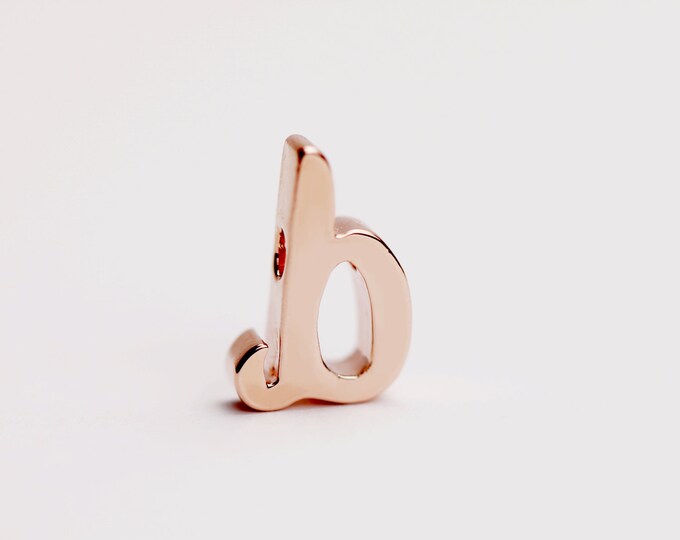 Rose Gold Initial Letters M Charms Cursive - Etsy Canada