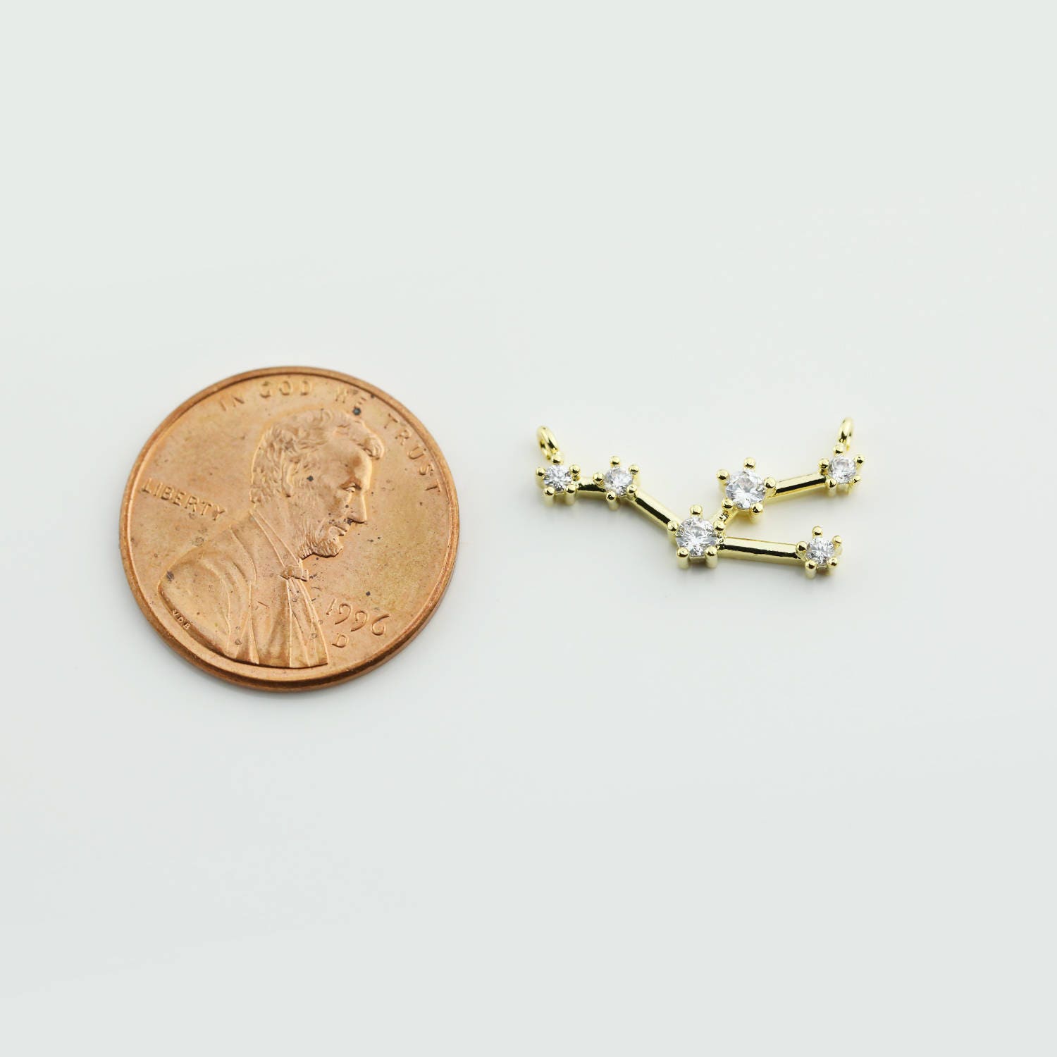 Gold Plated Taurus Constellation Pendant Crystal Zodiac - Etsy