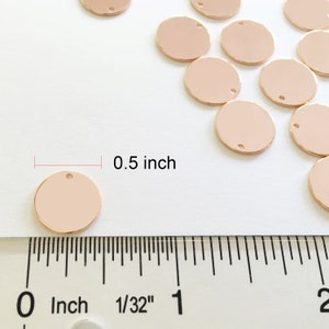 4pcs ROSEGOLD Coin Disc Charm Metal Jewelry Making Supply Stamping ...