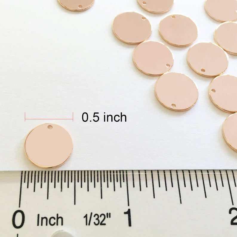 4pcs ROSEGOLD Coin Disc Charm Metal Jewelry Making Supply - Etsy