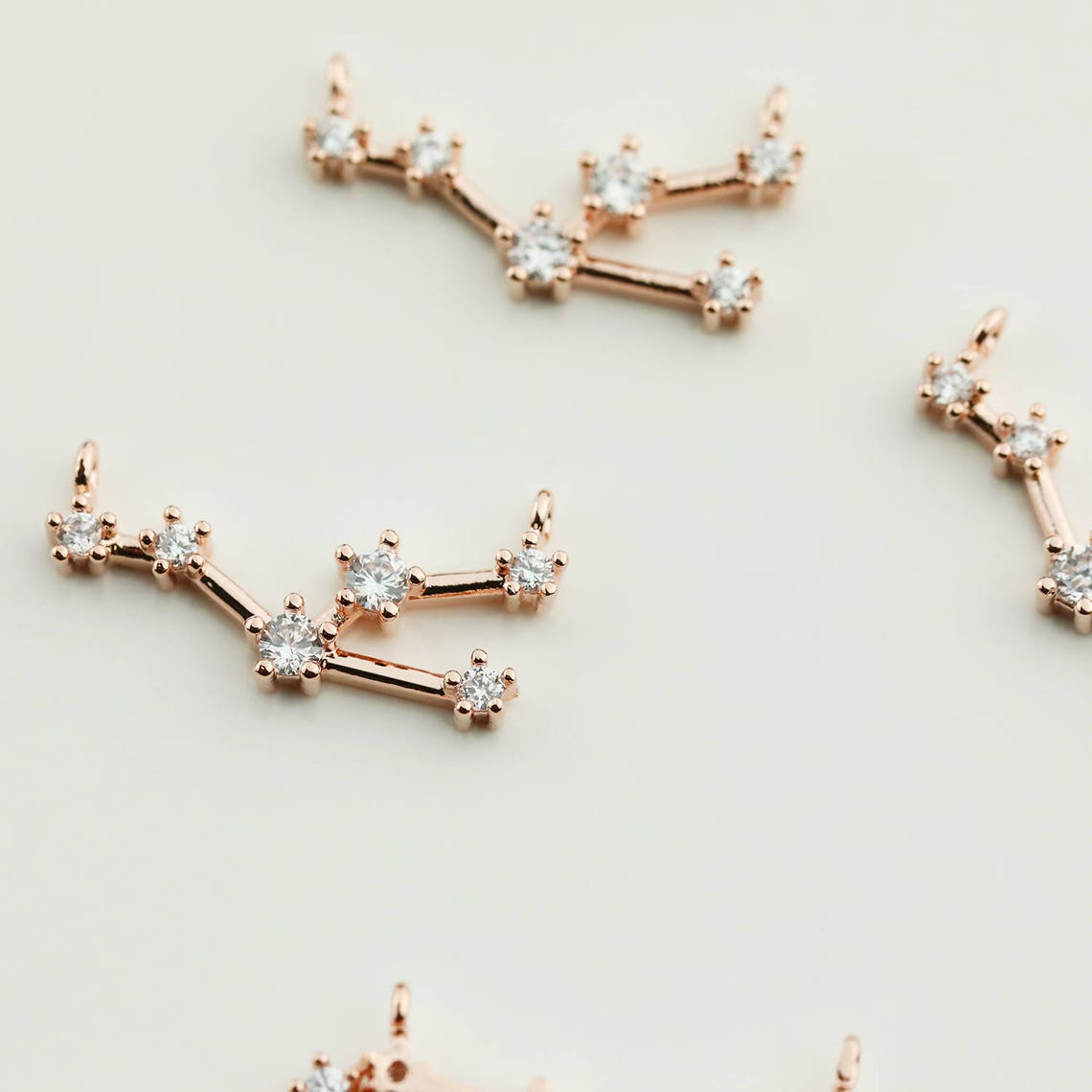 Rose Gold Plated Taurus Constellation Pendant Crystal Zodiac ...