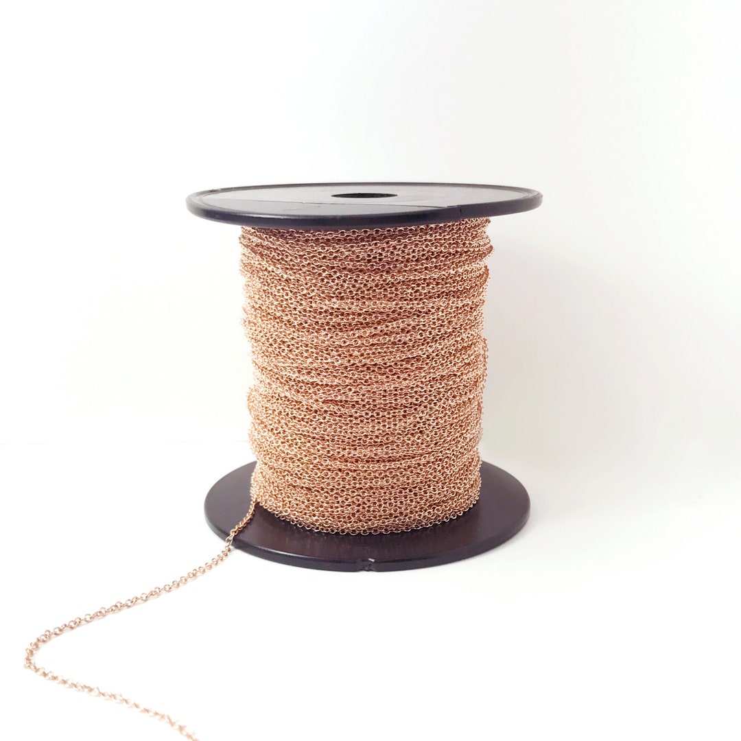 10m ROSEGOLD DAINTY Cable Chain, Delicate Cable Chains Shiny Chain ...