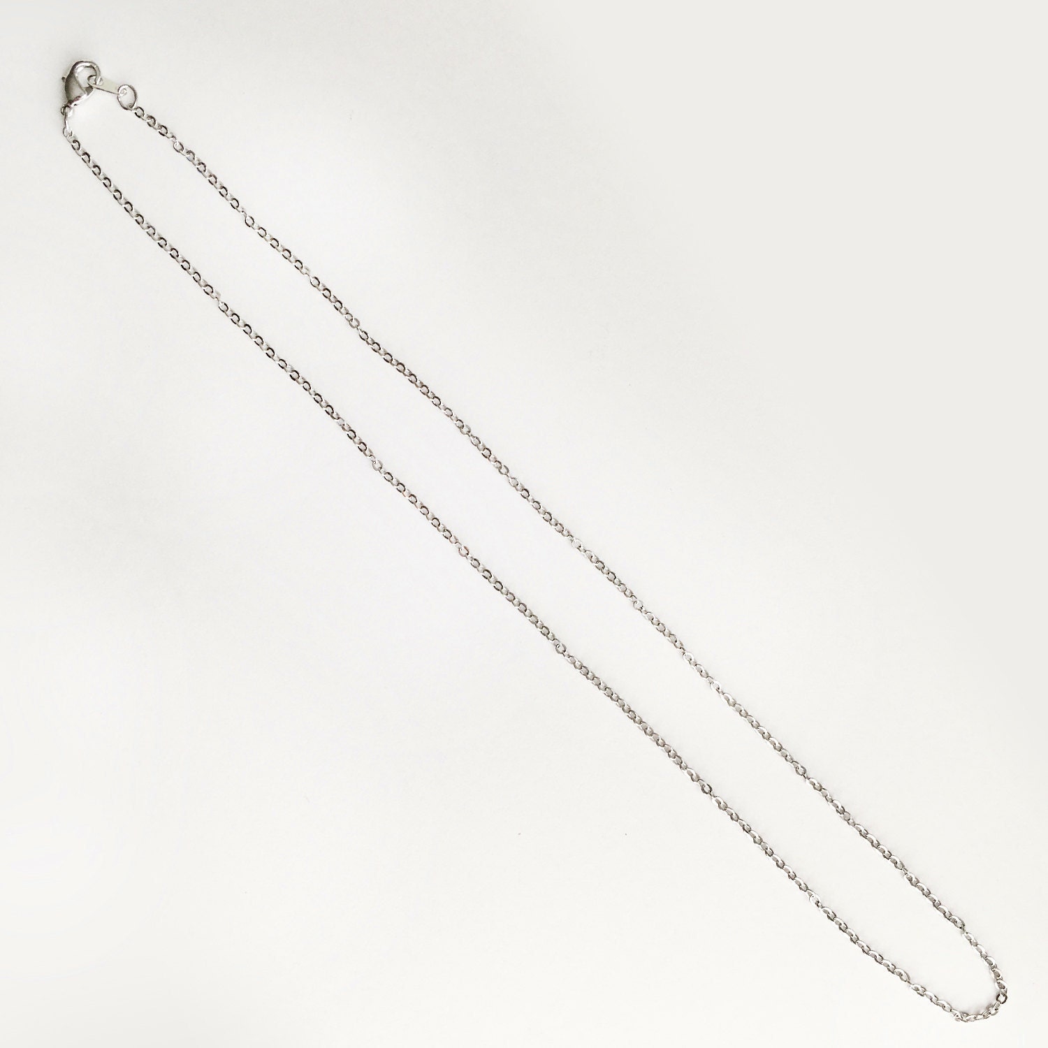 19inch Silver Necklace Chain Jewelry Supply Jewelry | Etsy