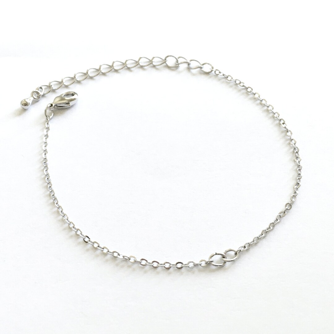 10pcs SILVER Bracelet Chain Bracelet Components Jewelry Parts Bracelet ...