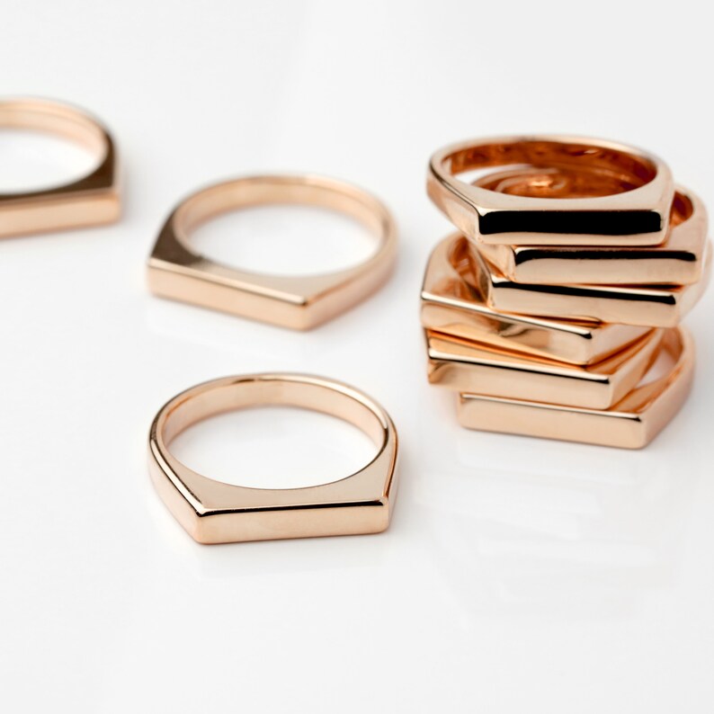 5 Pcs Wholesale Rosegold Finish Rings Rose Gold Plated Ring - Etsy