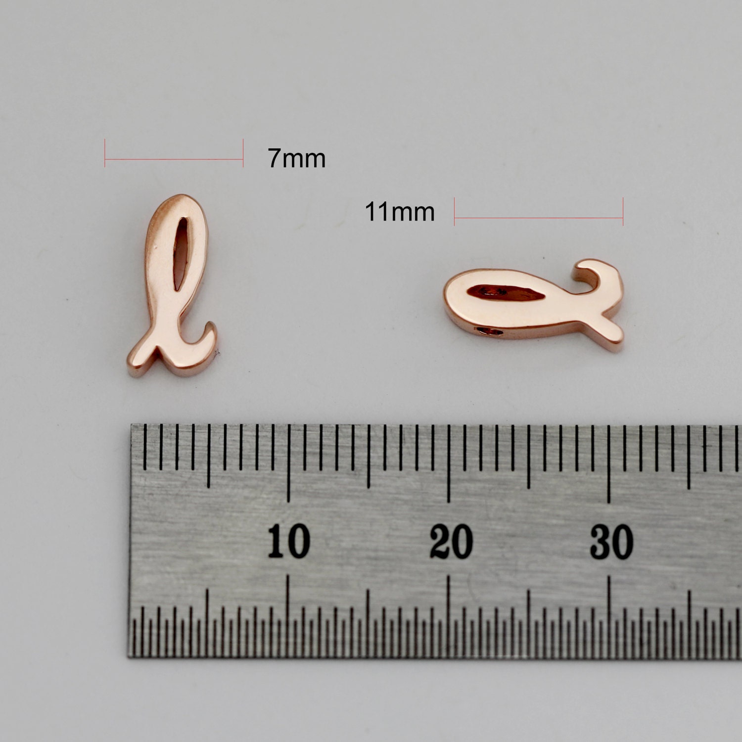 Gold Regular Size Cursive L Initial Charm GRI-L - Etsy