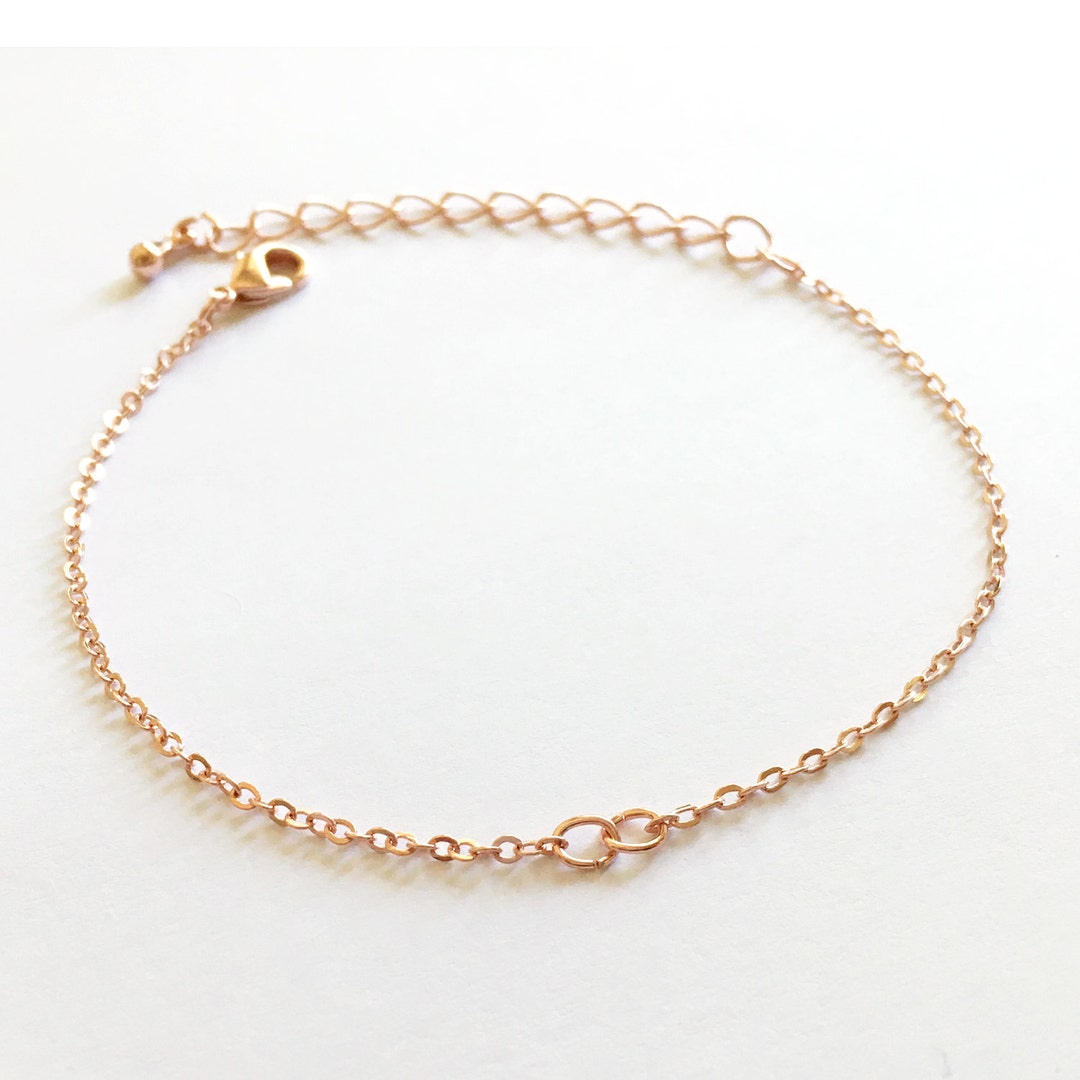 10 Pcs ROSEGOLD Bracelet Chain Bracelet Components Jewelry Parts ...