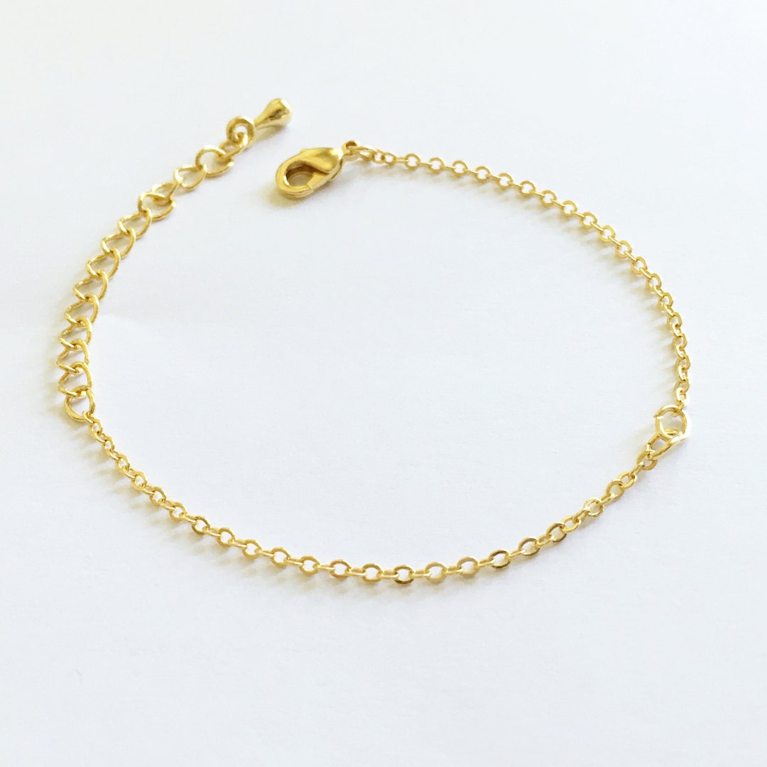 10pcs GOLD Bracelet Chain Bracelet Components Jewelry Parts Bracelet ...