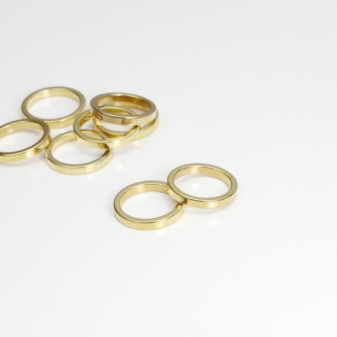 5 Pcs Gold Plated Ring Blanks Stamping Band Ring Stamping Blanks ...