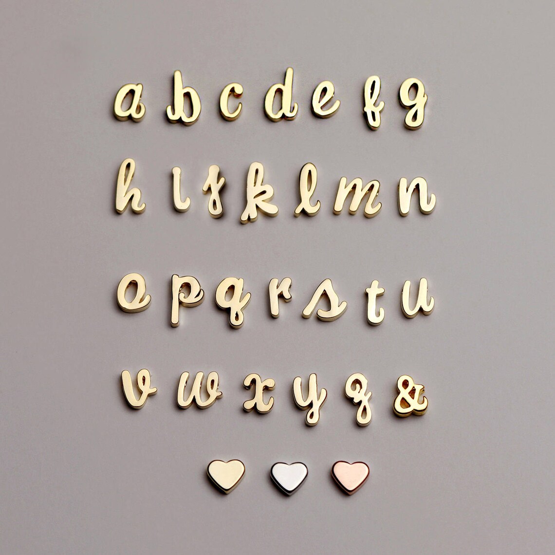 Gold Regular Size Cursive J Initial Charm GRI-J - Etsy