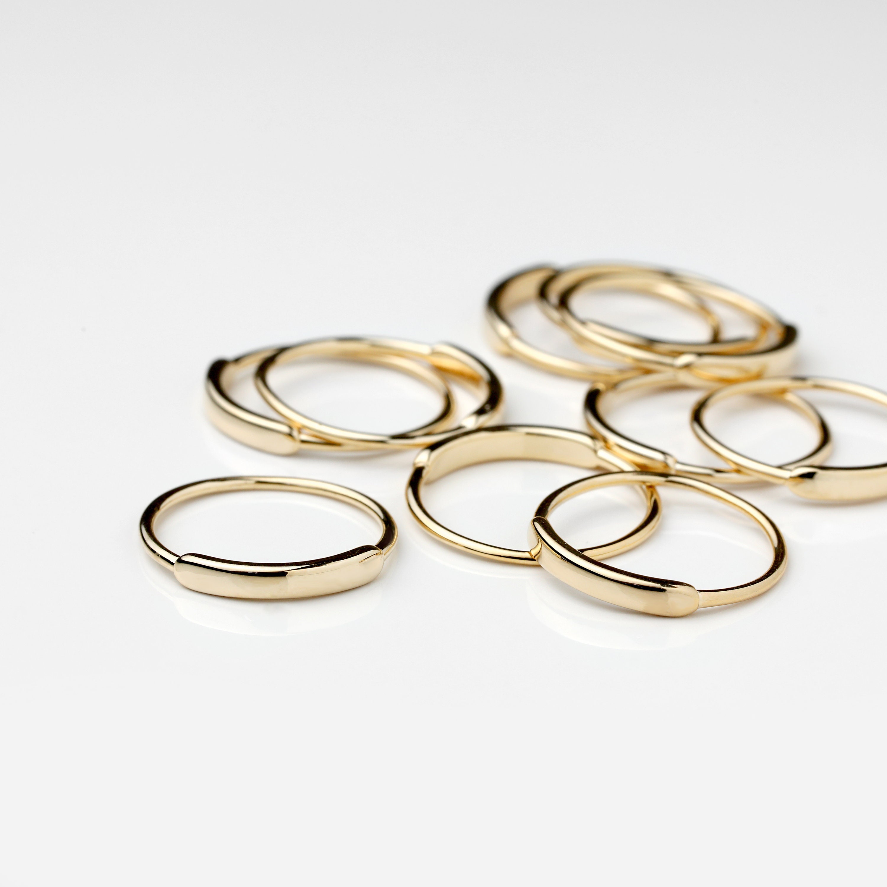 5 Pcs Gold Finish Rings Wholesale Stamping Blanks Gold Plated Rings ...