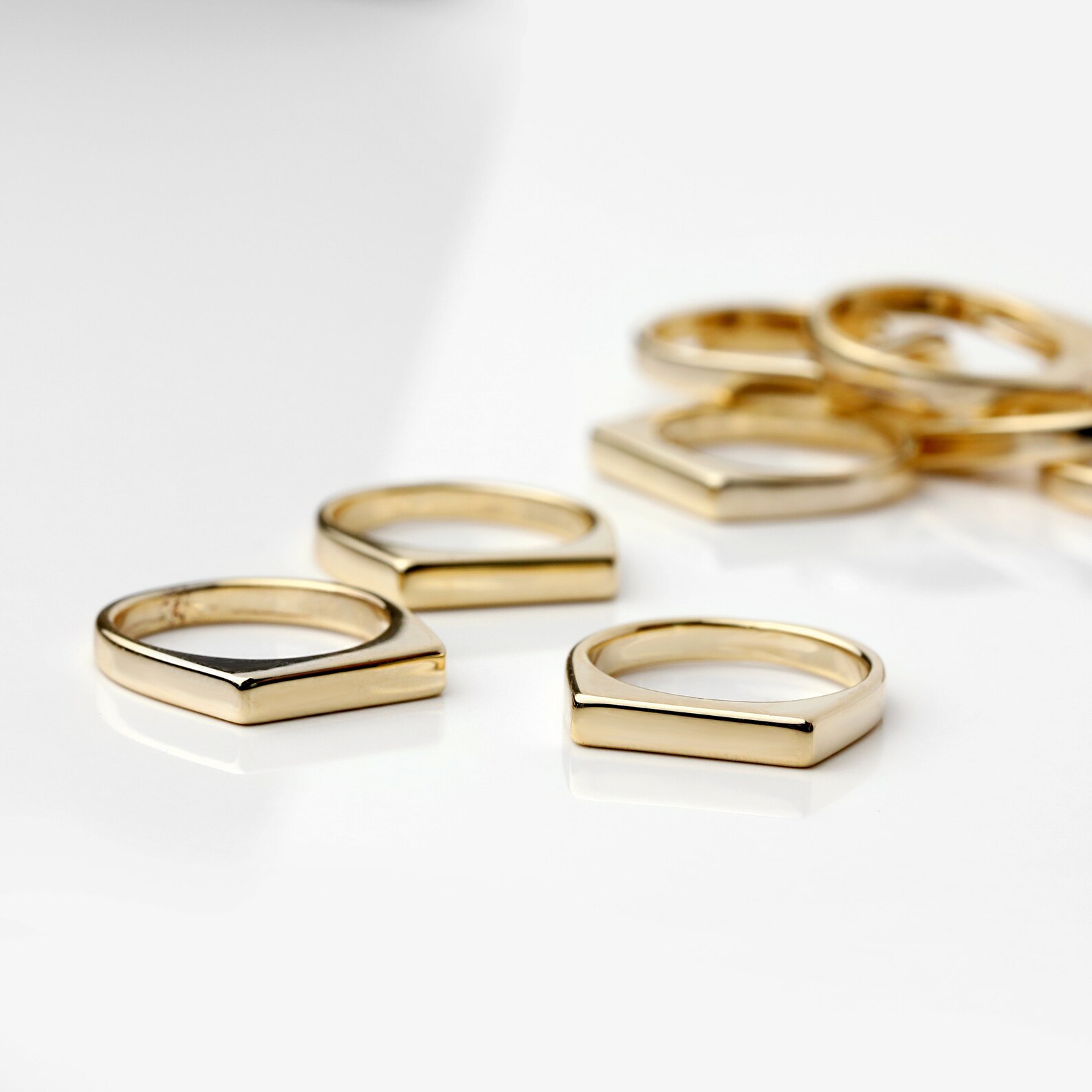 5 Pcs Wholesale Gold Finish Rings Gold Plated Ring Stamping Blanks Bulk ...