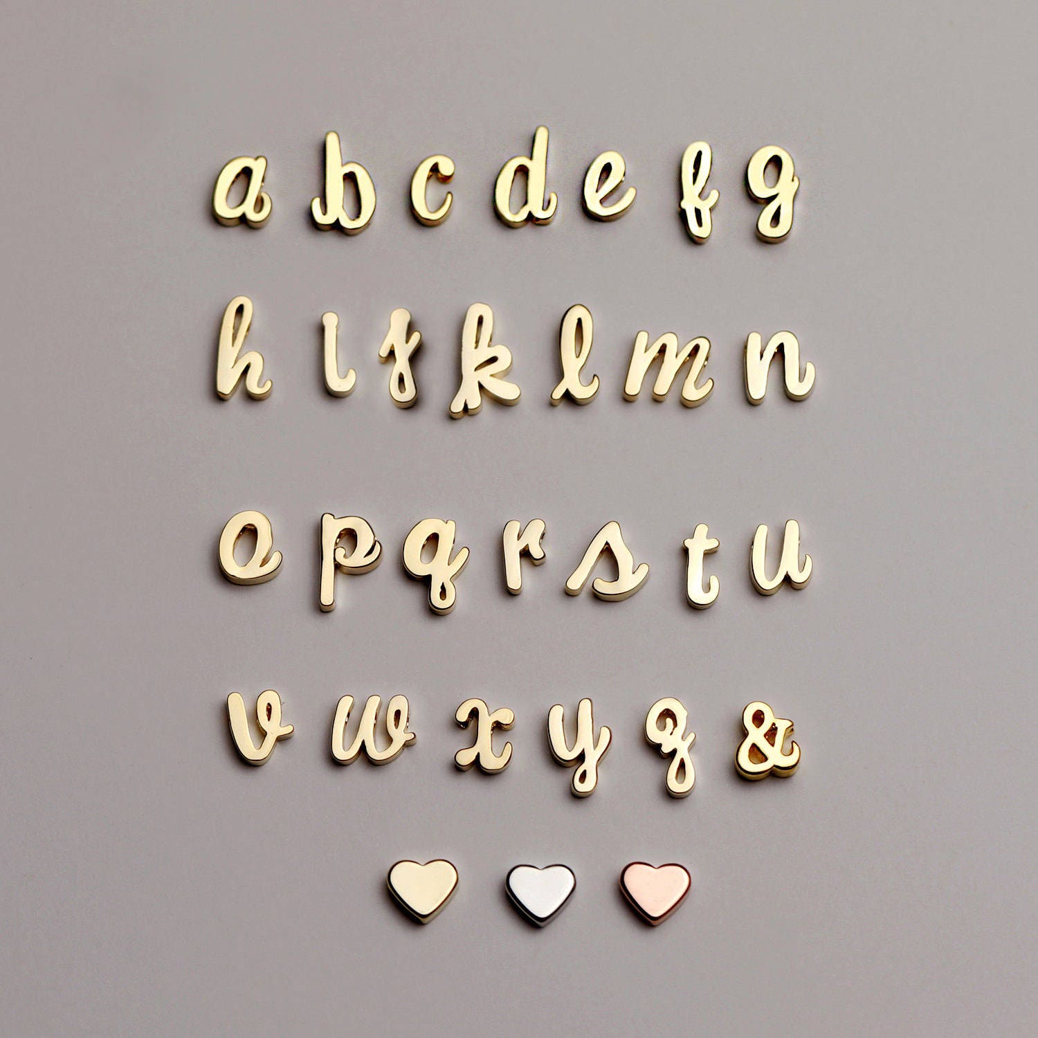 Gold Regular Size Cursive O Initial Charm - GRI-O - Etsy