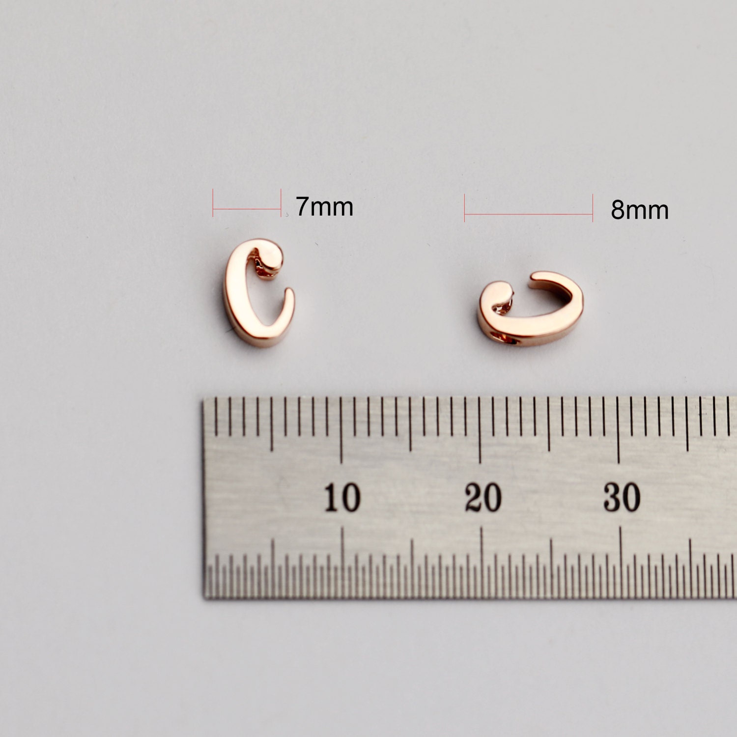 Gold Cursive Initial C Regular Size Initial GRI-C | Etsy