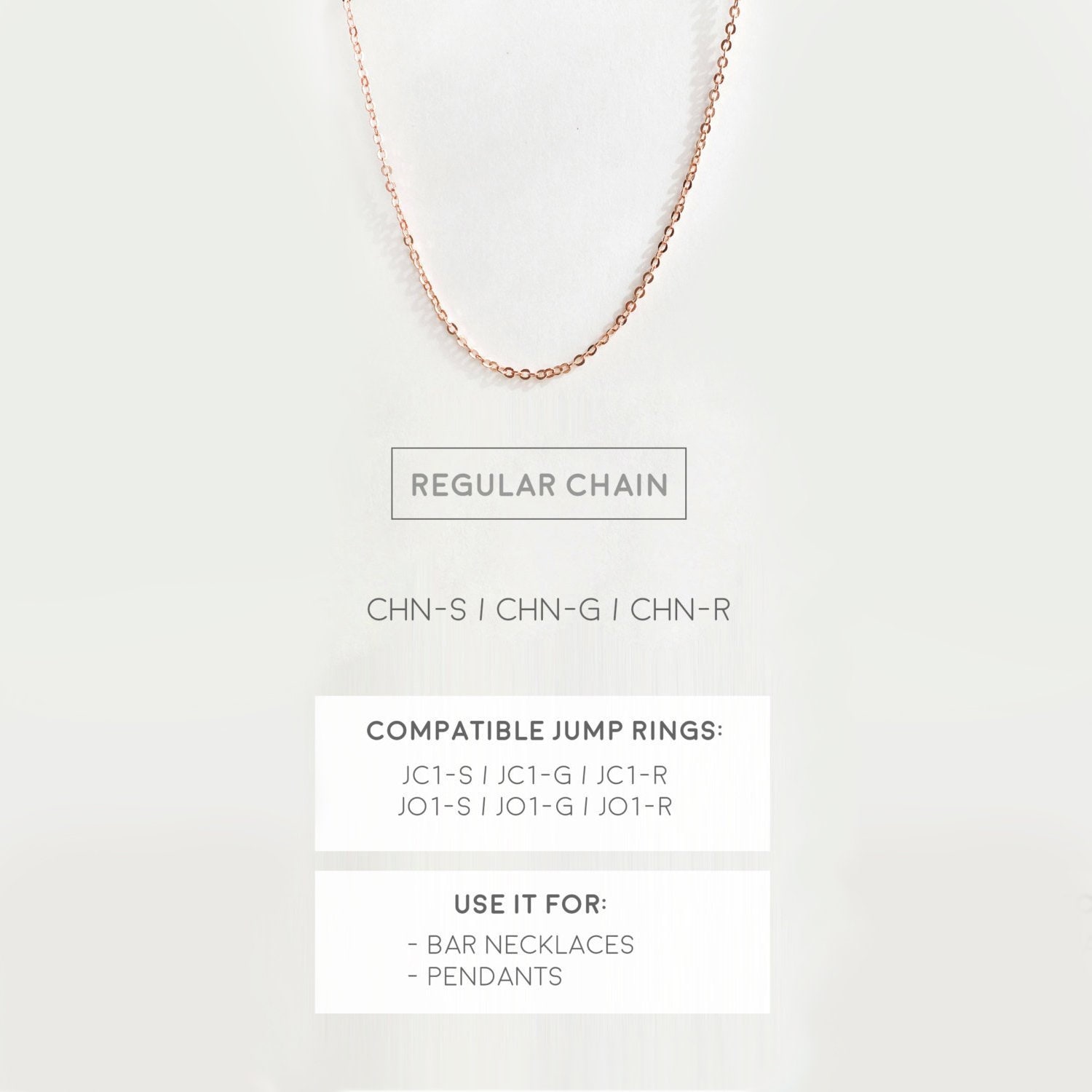 19inch GOLD Necklace Chain, Jewelry Supply, Craft Supplies, Mignon and ...