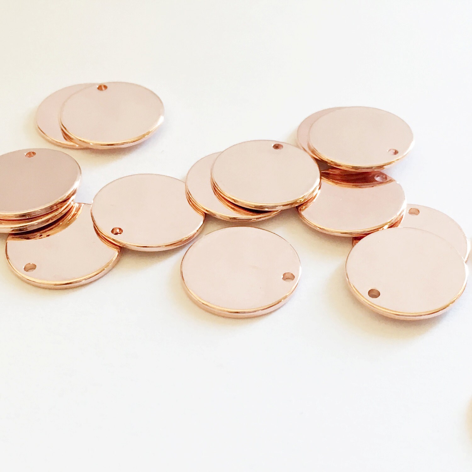 4pcs ROSEGOLD Coin Disc Charm Metal Jewelry Making Supply - Etsy