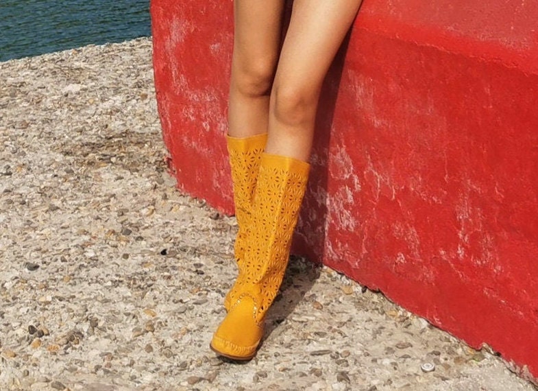 MARGO Colors in Assortment Inca Boots Perforated Leather - Etsy