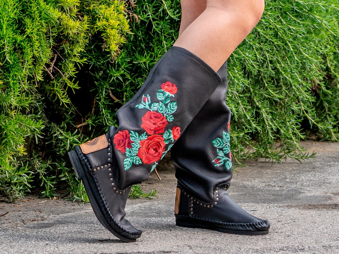 La ROSA Black - Soft Calf Leather Boot - Spring Summer Boots ...