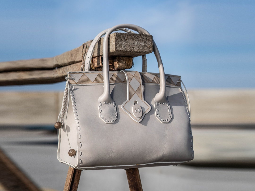 Women's Leather Top Case / Bag With Handles / Classic - Etsy